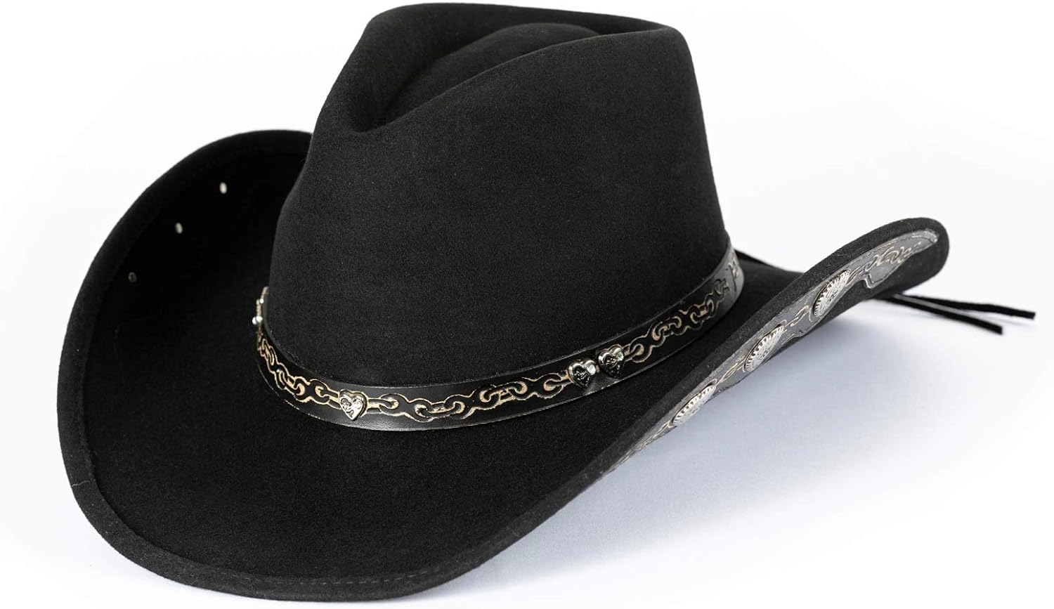 Westernwear-Shop Westernhut Wedding schwarz - Damen Filzhut & Cowboyhut ...