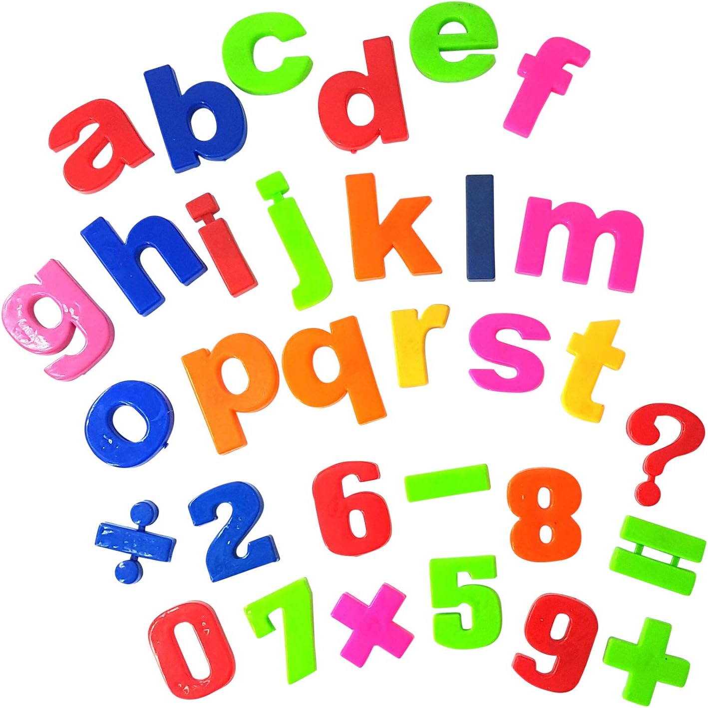Magnetic Letters and magnetic numbers SET 52 Pieces Bright Colours ...