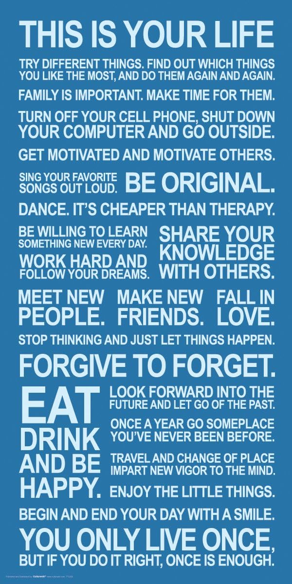 Amazon.com: Culturenik This is Your Life Inspirational Motivational ...