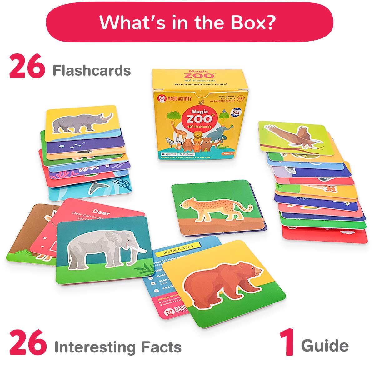 Mua Magic Zoo – 4D Flash Cards for Kids: Animals Come Alive (See Them ...