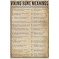 Amazon.com: Viking Rune Metal Tin Sign,Viking Rune Meanings Woman Cave ...
