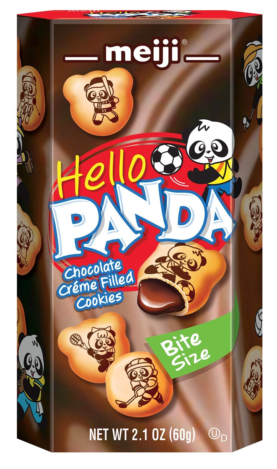 Mua Meiji Hello Panda Cookies, Chocolate Crème Filled - 2.1 oz, Pack of ...