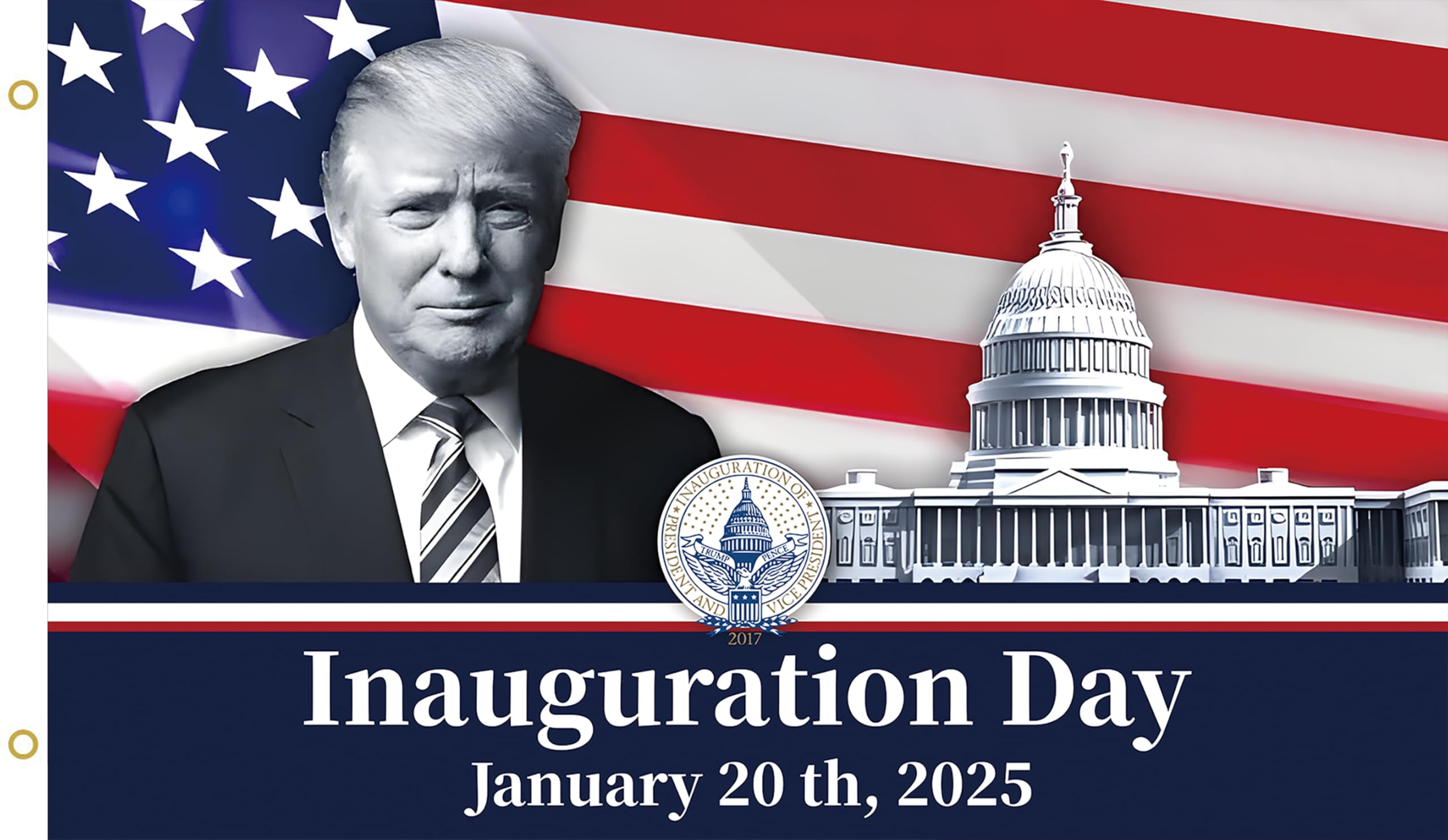 Trump Inauguration Day Flag,Donald Trump 2025 47th America President ...