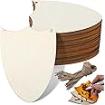 Amazon.com: Suzile 36 Pcs Wood Shield Bulk Decorate Shield Cutout ...