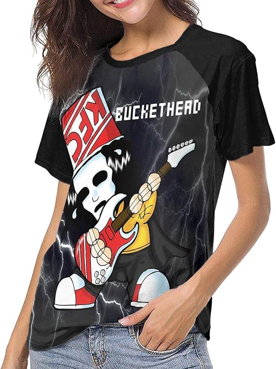 Buckethead Shirt Women Baseball Raglan Short Sleeve T Shirt Classic ...