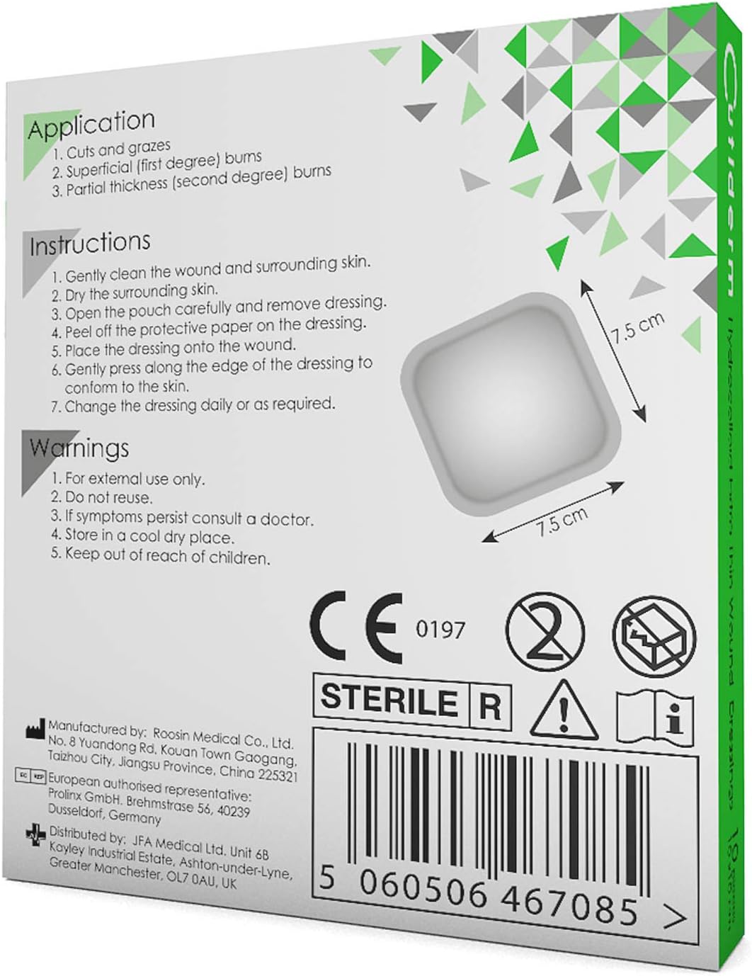 Pack of 10 Cutiderm Sterile Hydrocolloid Extra Thin Adhesive Wound ...