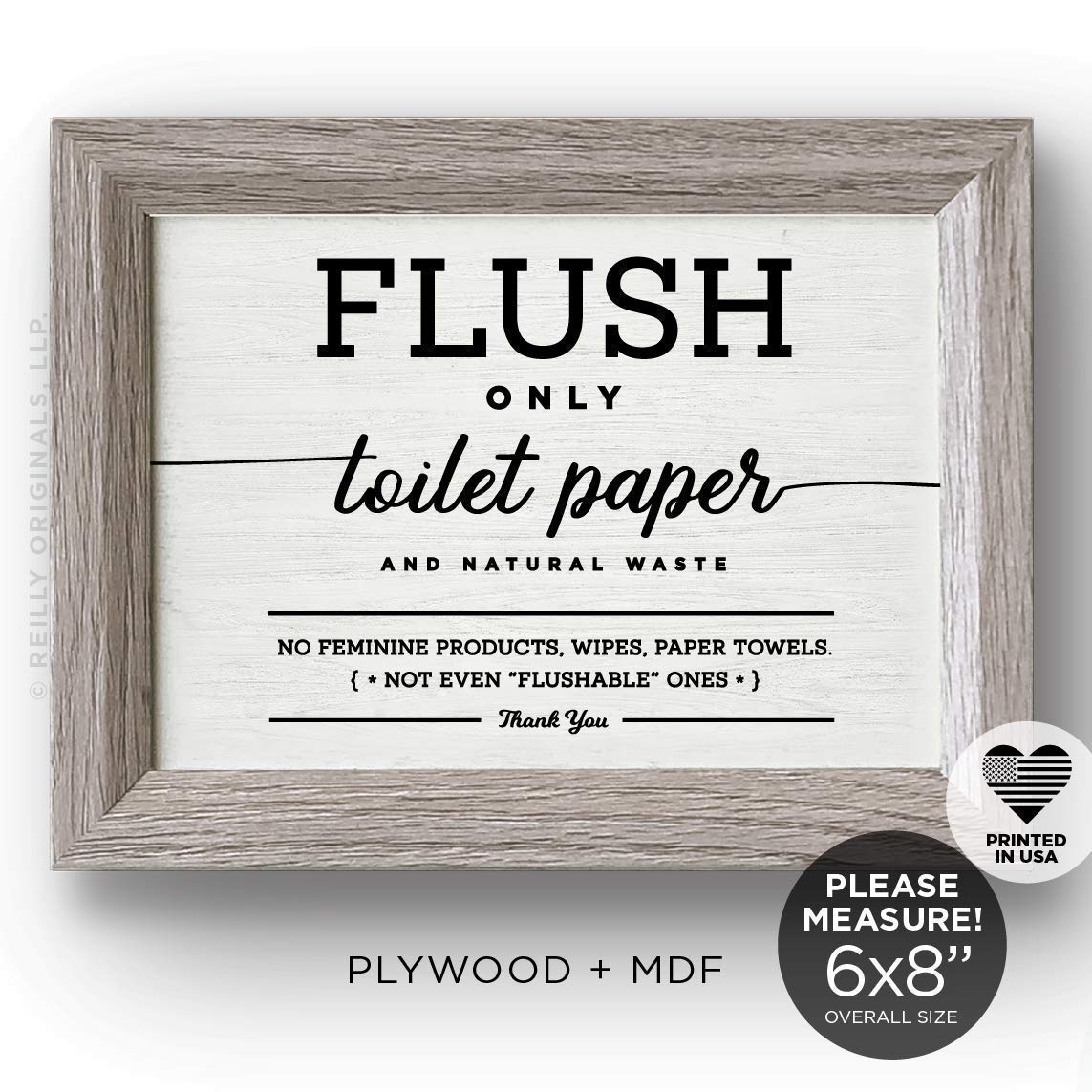 Amazon 6 X 8 Cute Bathroom Sign Flush Only Toilet Paper Natural Waste Plywood MDF amazon-6-x-8-cute-bathroom-sign-flush-only-toilet-paper-natural-waste-plywood-mdf