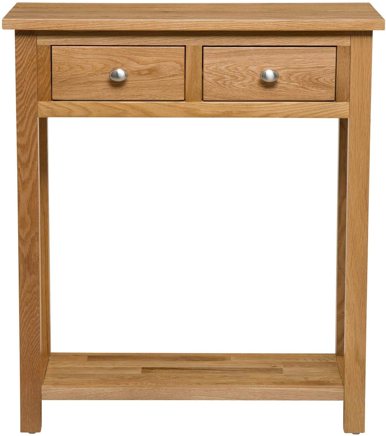 Hallowood Waverly 2 Drawer Large Console Table in Light Oak Finish ...