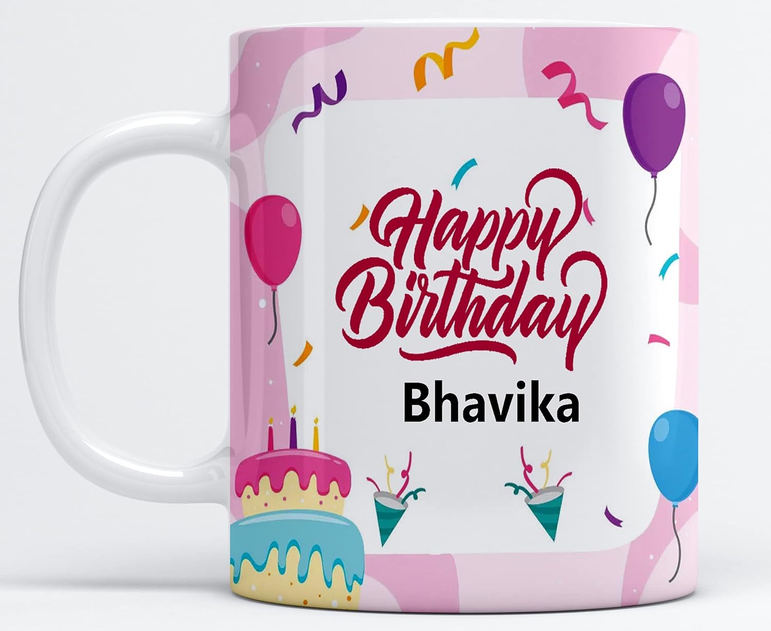 Buy Happy Birthday Bhavika Printed Coffee Mug, Bhavika Name Mug, Best ...