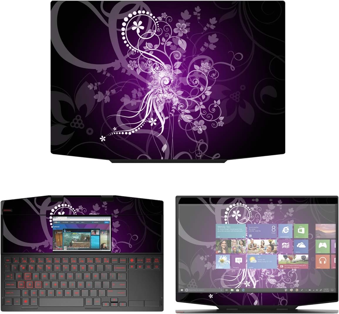 Amazon.com: Decalrus - Protective Decal Floral Skin Sticker for HP Omen ...