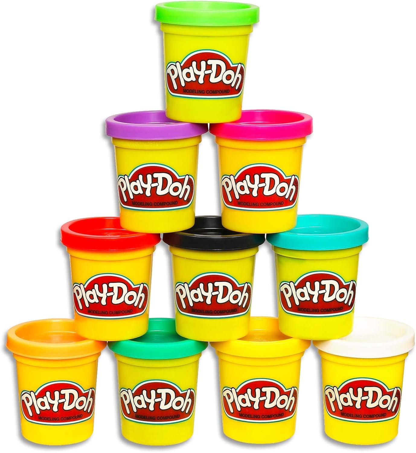 Play-Doh - Bulk Pack of Colours - 10 x 85g Tubs of Dough - sensory and ...