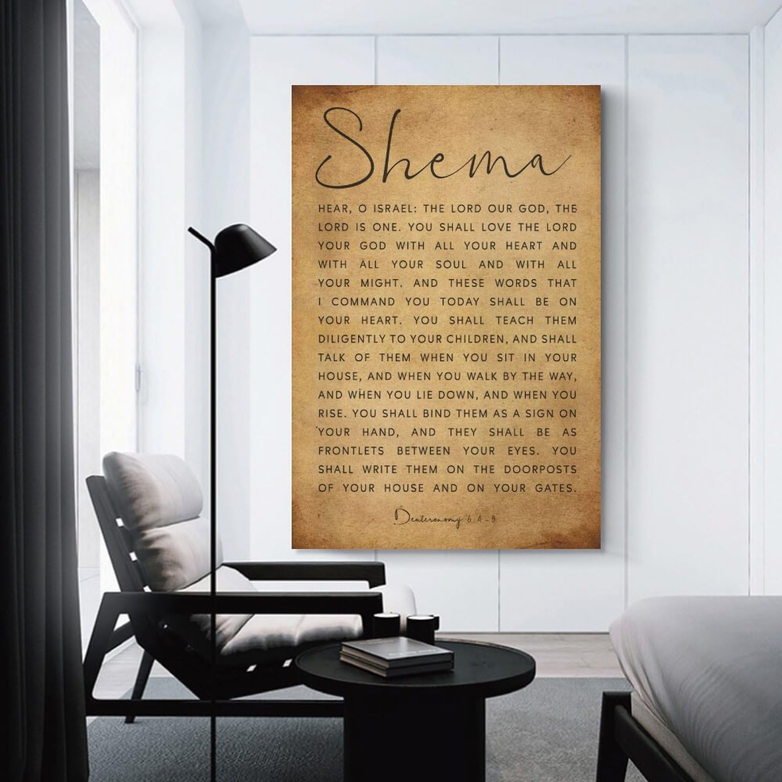 LGDSBHH Deuteronomy 6 4-9 Shema Bible Verse Wall Art Bible Posters ...