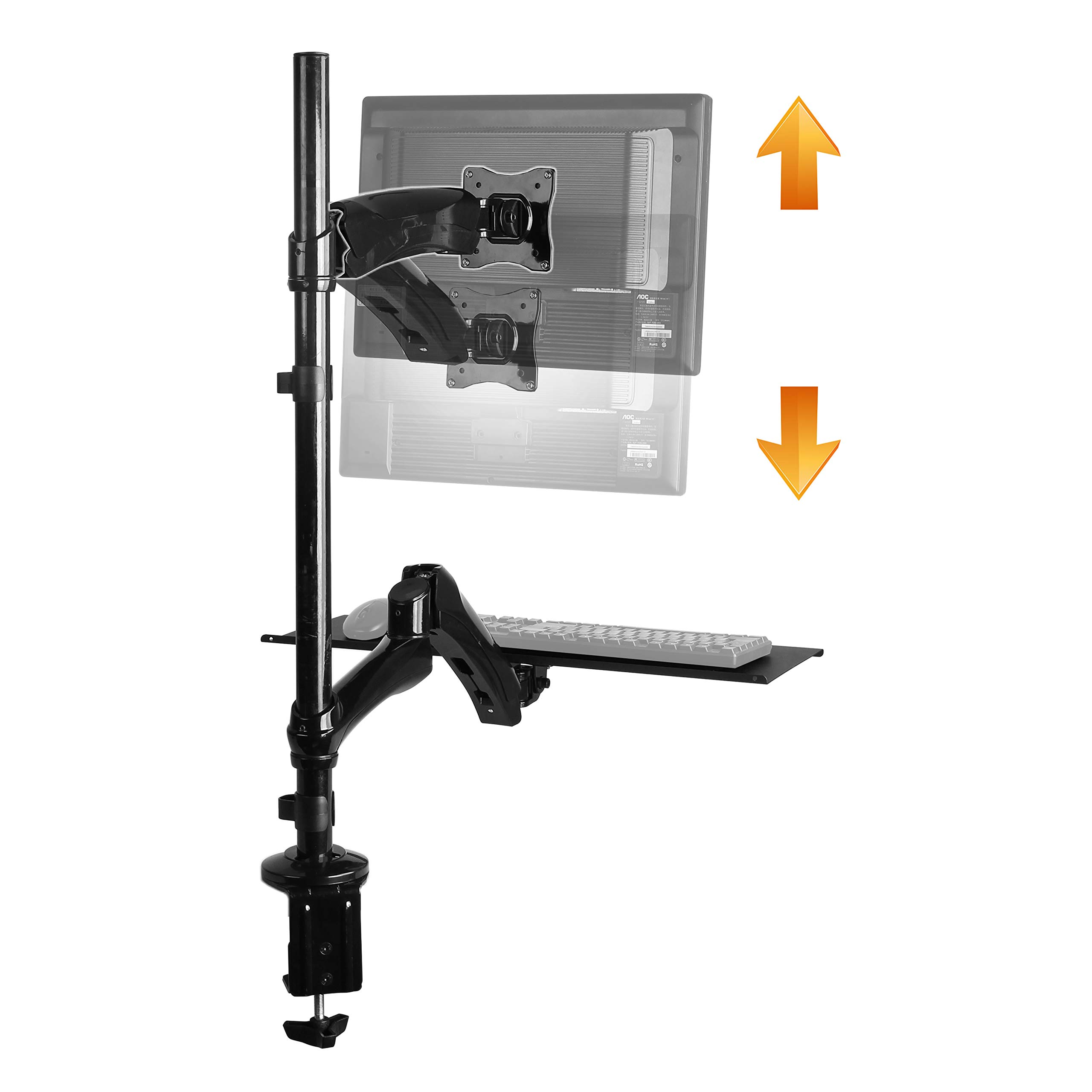 Mua RICOO Monitor Mount with Keyboard Shelf Monitor Holder Table ...