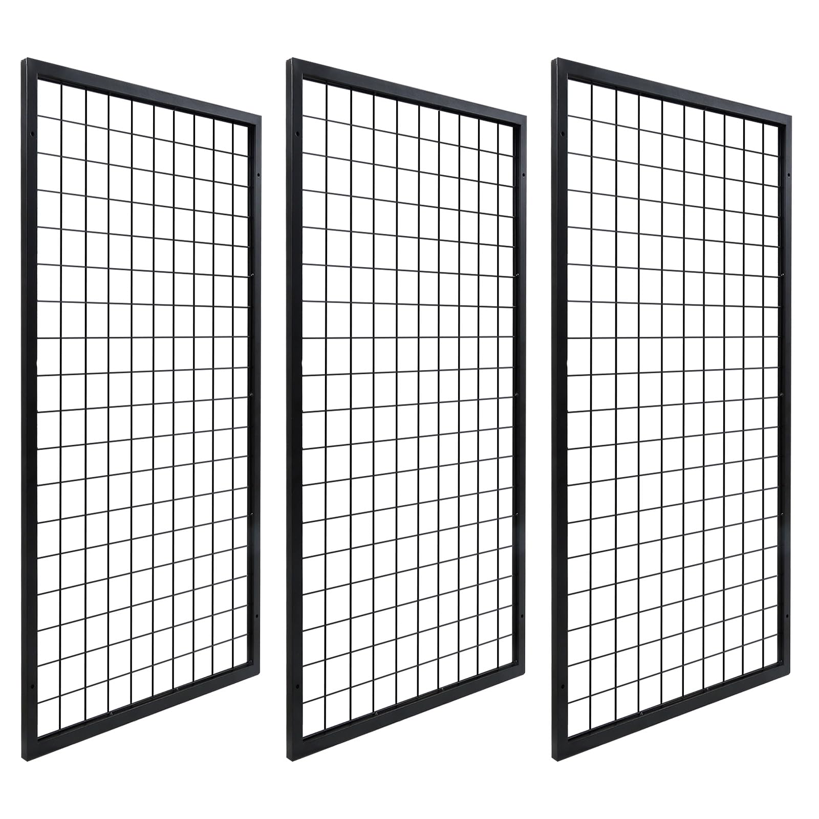 NectaCol 3 Packs Grid Wall Panels, Metal Black Wire Grid Panel ...