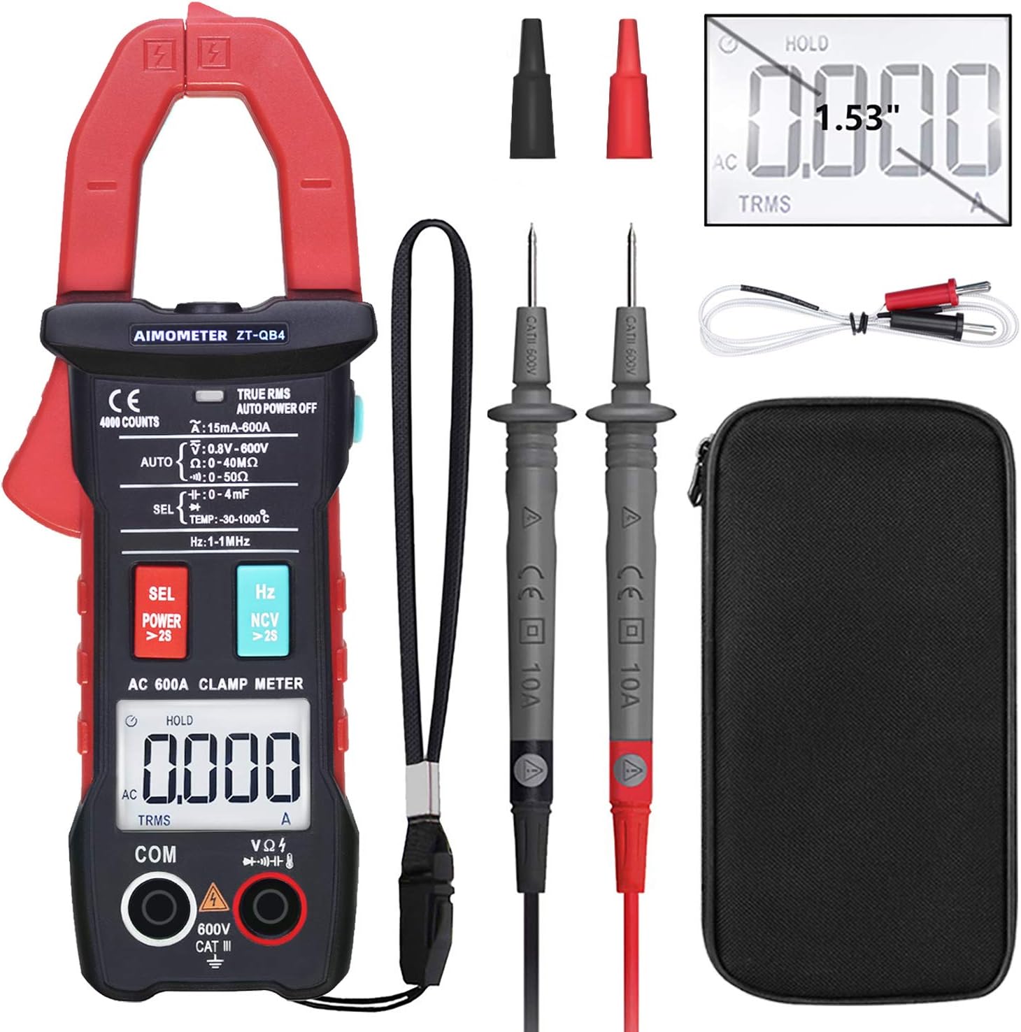 Aimometer Smart Clamp Meter Digital Multimeter True RMS Auto-Ranging ...