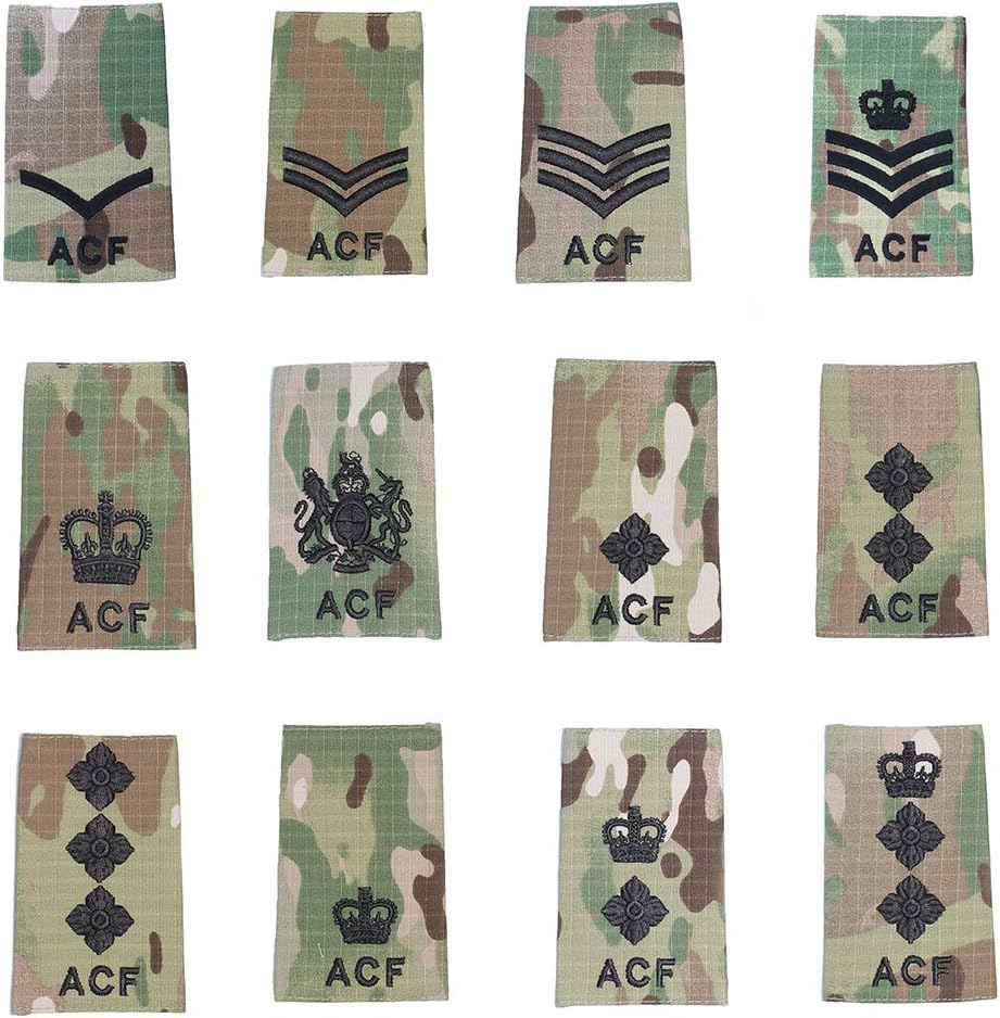 Pair Of ACF Army Cadet Force CCF Staff Sergeant S SGT RANK SLIDES For