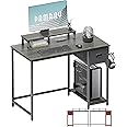 Amazon.com: Pamray 39 Inch Computer Desk with Monitor Stand Small Home ...