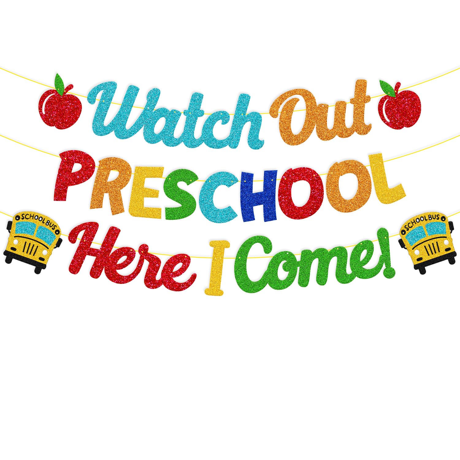 Welcome to Preschool Banner Watch Out Preschool Here I Come Decoration ...
