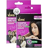 Amazon.com : Vcare Pack Of 8 Vcare Shampoo Hair Color Black - 25Ml ...