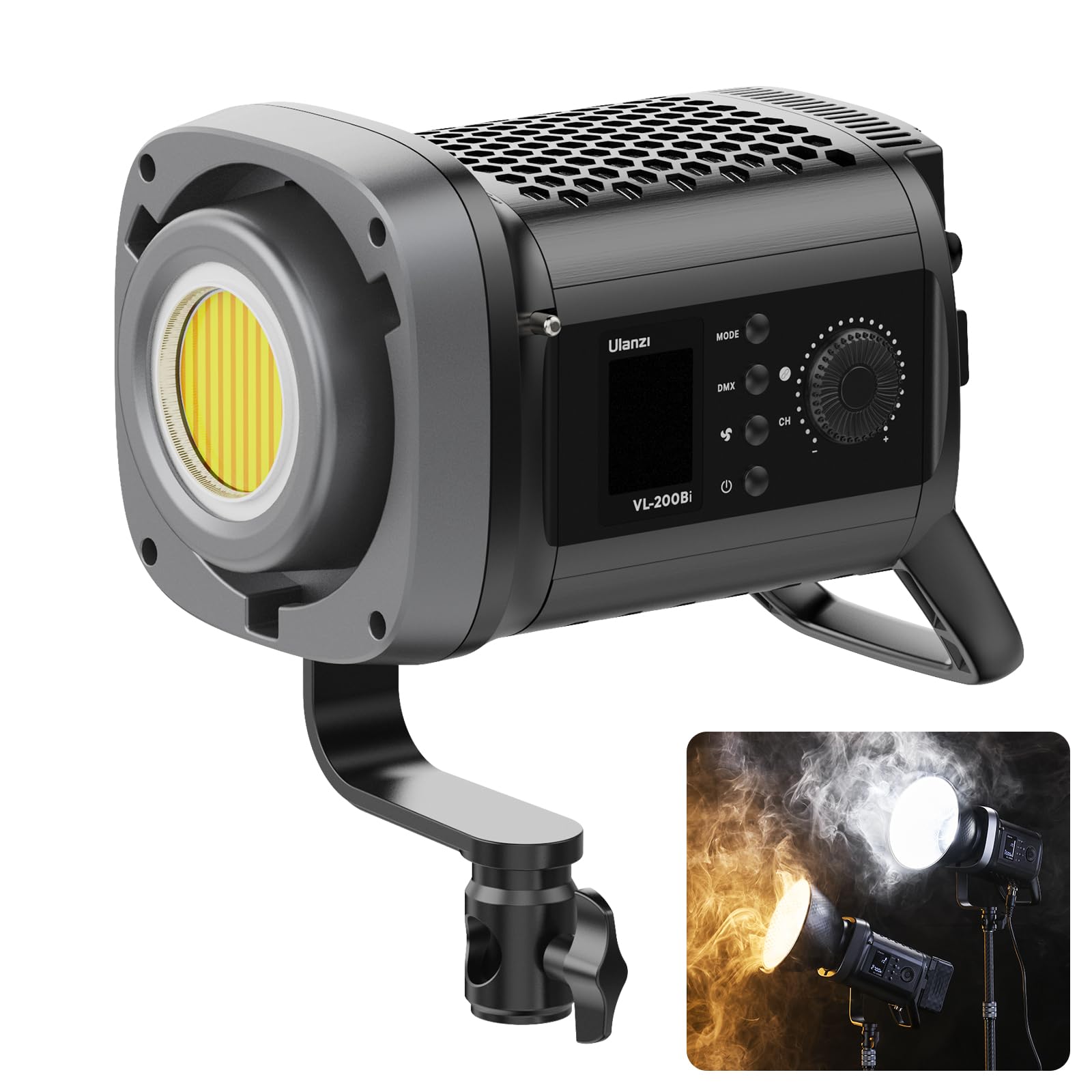 ULANZI VL-200Bi Video Light, 200W Bi Color LED Video Light COB Fill ...