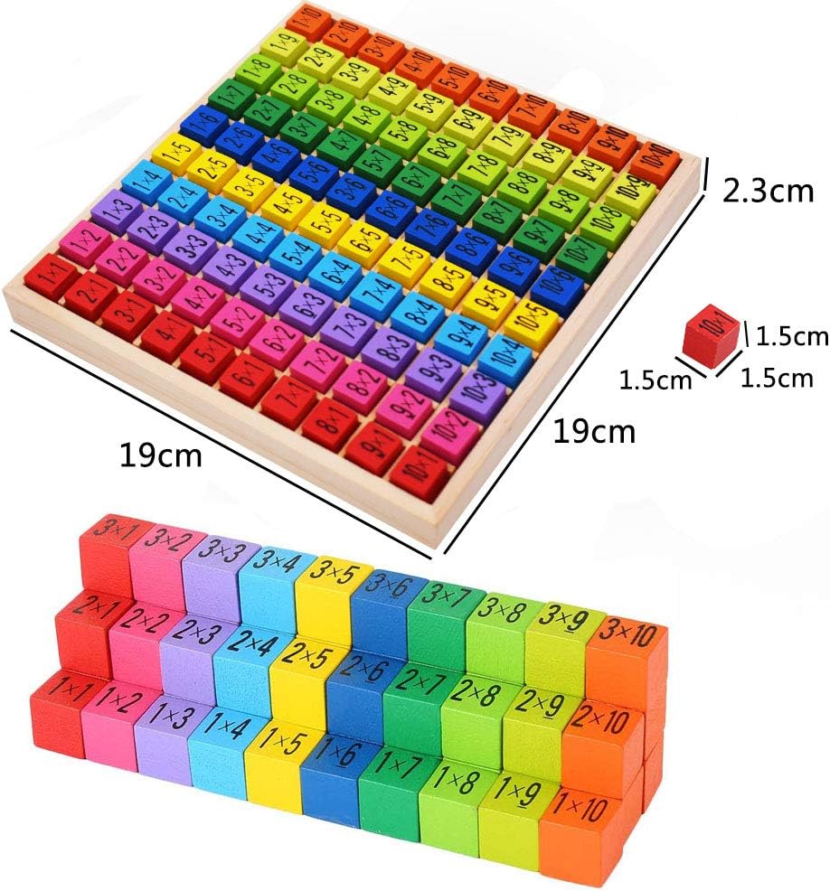 BESLIME Wooden times table tray – Multiplication Table Math Toy,Times ...