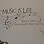 Amazon.com: Music Is Life.. That's Why Our Hearts Have Beats Vinyl Wall ...