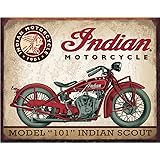 Amazon.com: Desperate Enterprises Indian Scout Motorcycle Tin Sign ...