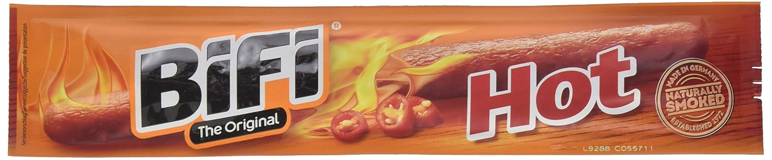 BiFi Hot – Würziger Salami Fleischsnack – Geräucherte & pikante Mini ...