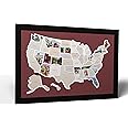 Amazon.com: 50 States USA Photo Map - Frame Optional - Made in America ...