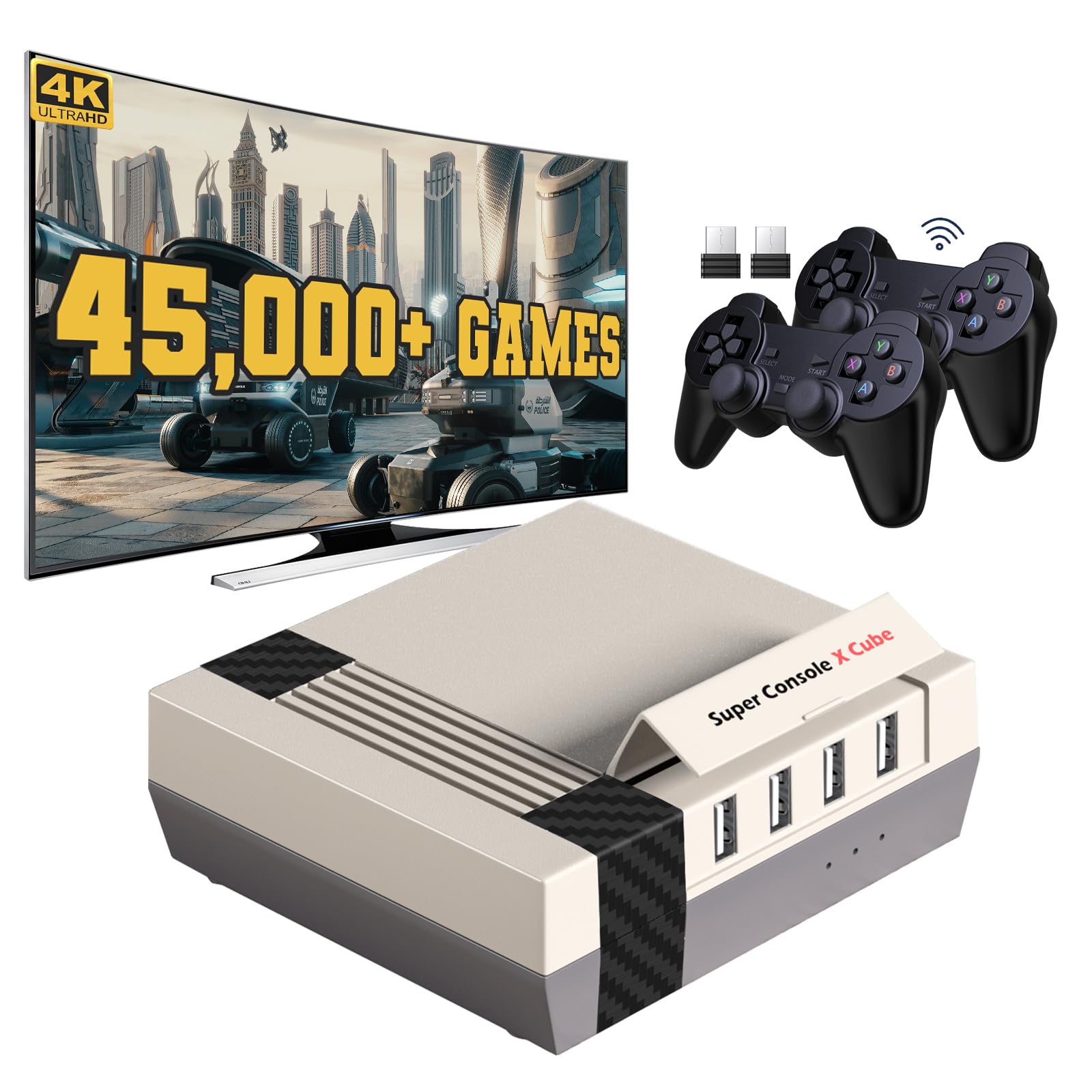 Super Console X Cube,64G Retro Video Game Console Built-in 45,000+ Games,TV&Game Systems in 1 ...