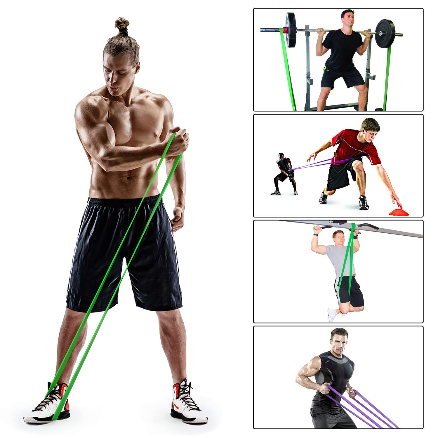 WENFENG Pull Up Assist Bands，Heavy Duty Resistance Bands Mobility and ...