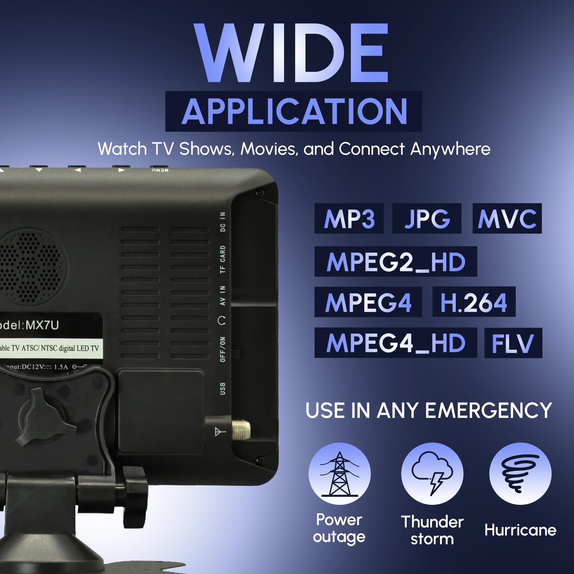 Mua Milanix 7" Portable TV LCD Monitor Rechargeable Battery Operated ...