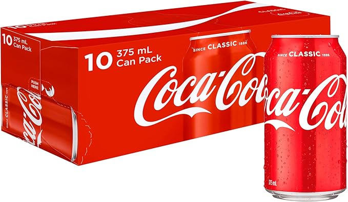 Coca-Cola Classic Soft Drink Multipack Cans, 10 x 375 ml: Amazon.com.au ...