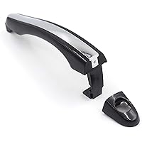 Amazon.com: Exterior Outer Door Handle Chrome/Black Front Driver Left ...