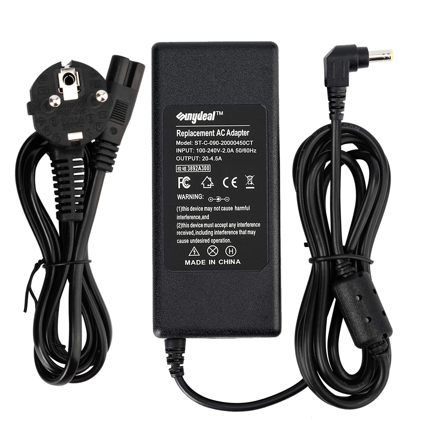 5.5 x 1.7mm Acer TravelMate Sunydeal Alimentatore notebook ...