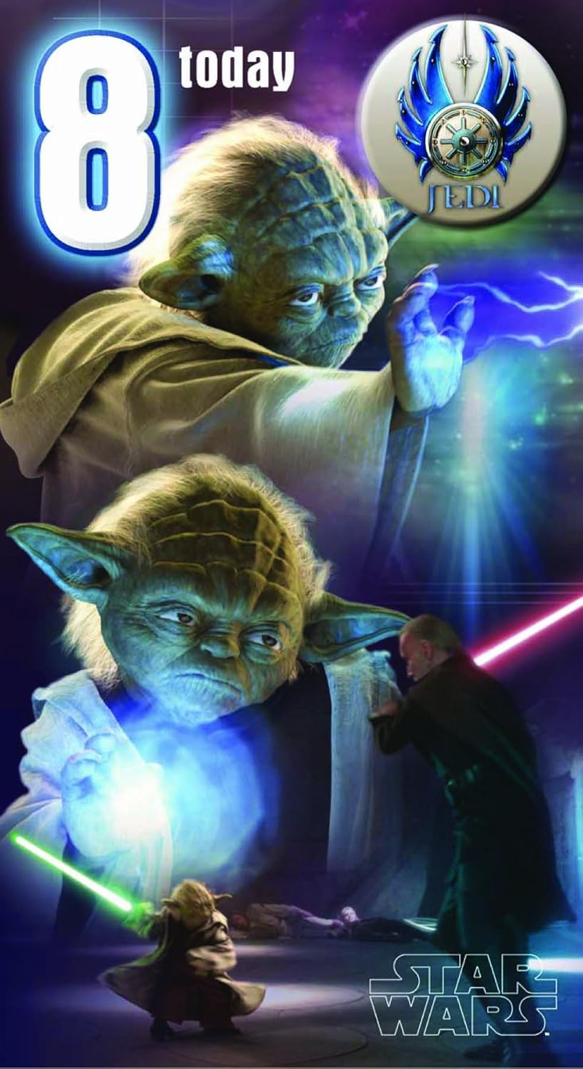 Star Wars SW303 - Biglietto di auguri classico, 8° compleanno: Amazon ...