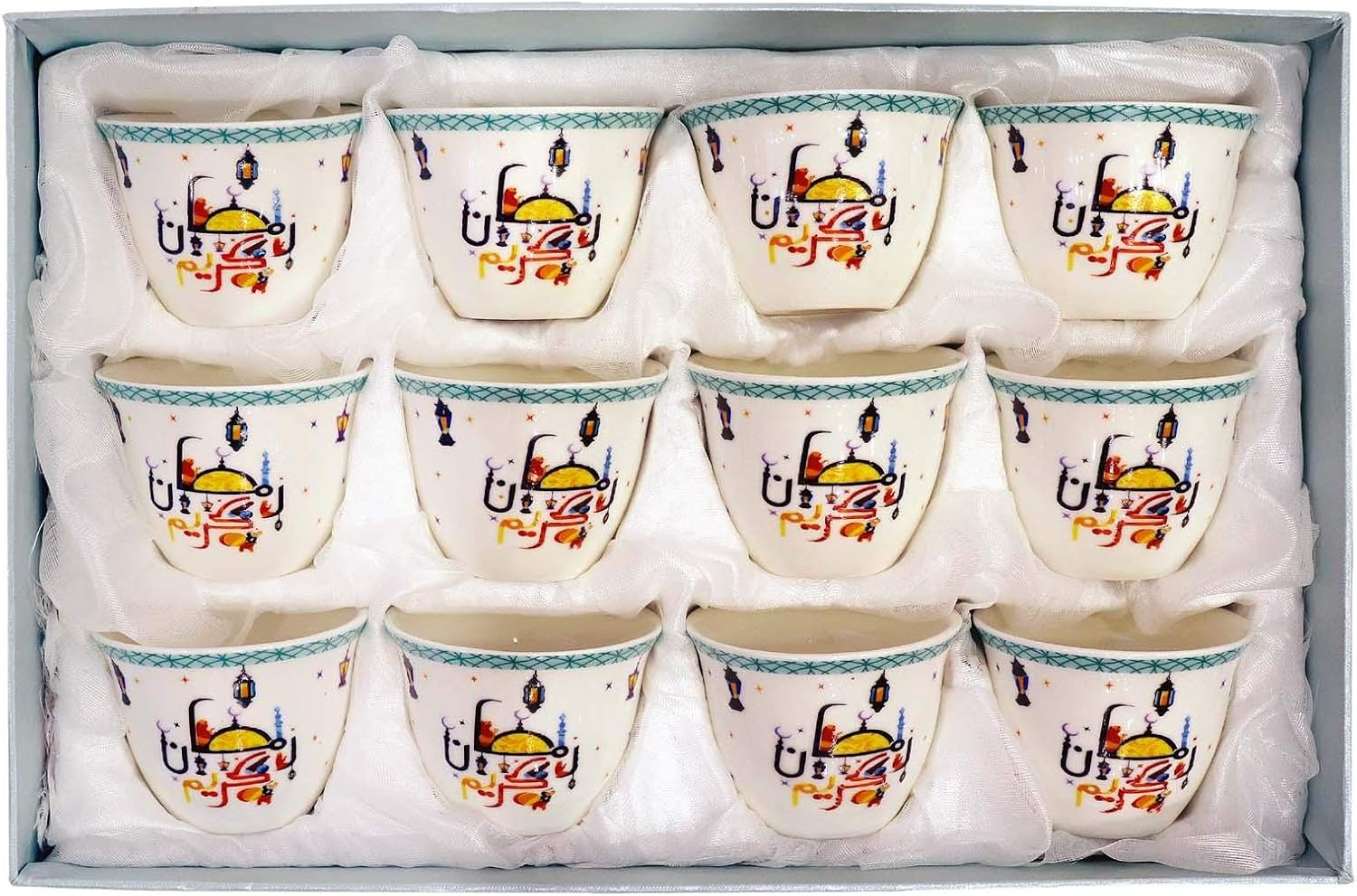 Porcelain Cawa Cups 12 Piece Set 120ml: Buy Online at Best Price in UAE ...