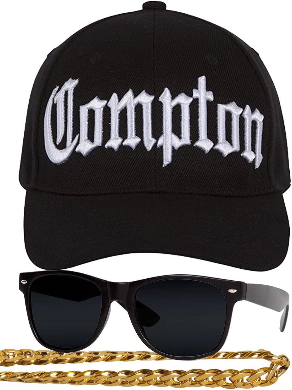 Amazon.com: Gravity Threads Compton 80s Rapper Costume Kit - Curved ...