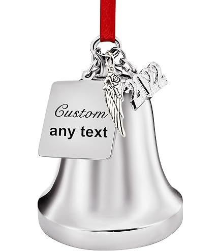 Personalized Silver Bell Personalised Believe Bell Christmas