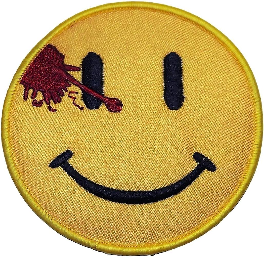 Amazon.com: The Watchmen Smiley Face 3 1/2 Wide Embroidered Iron On ...