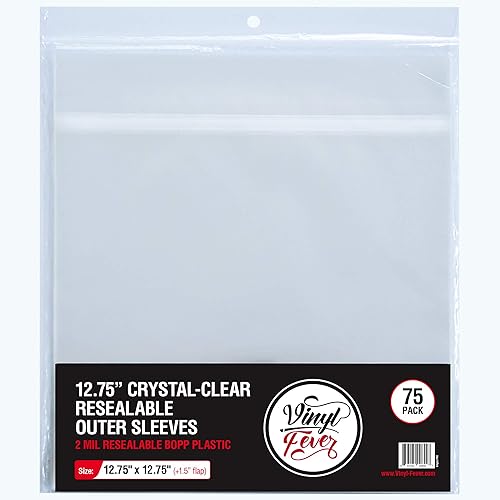(75) Vinyl Fever Resealable Crystal Clear BOPP Outer Record Sleeves ...