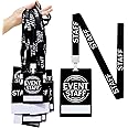 Amazon.com : 25 PVC Event Staff Lanyards,Staff Pass,PVC Cards Black ...