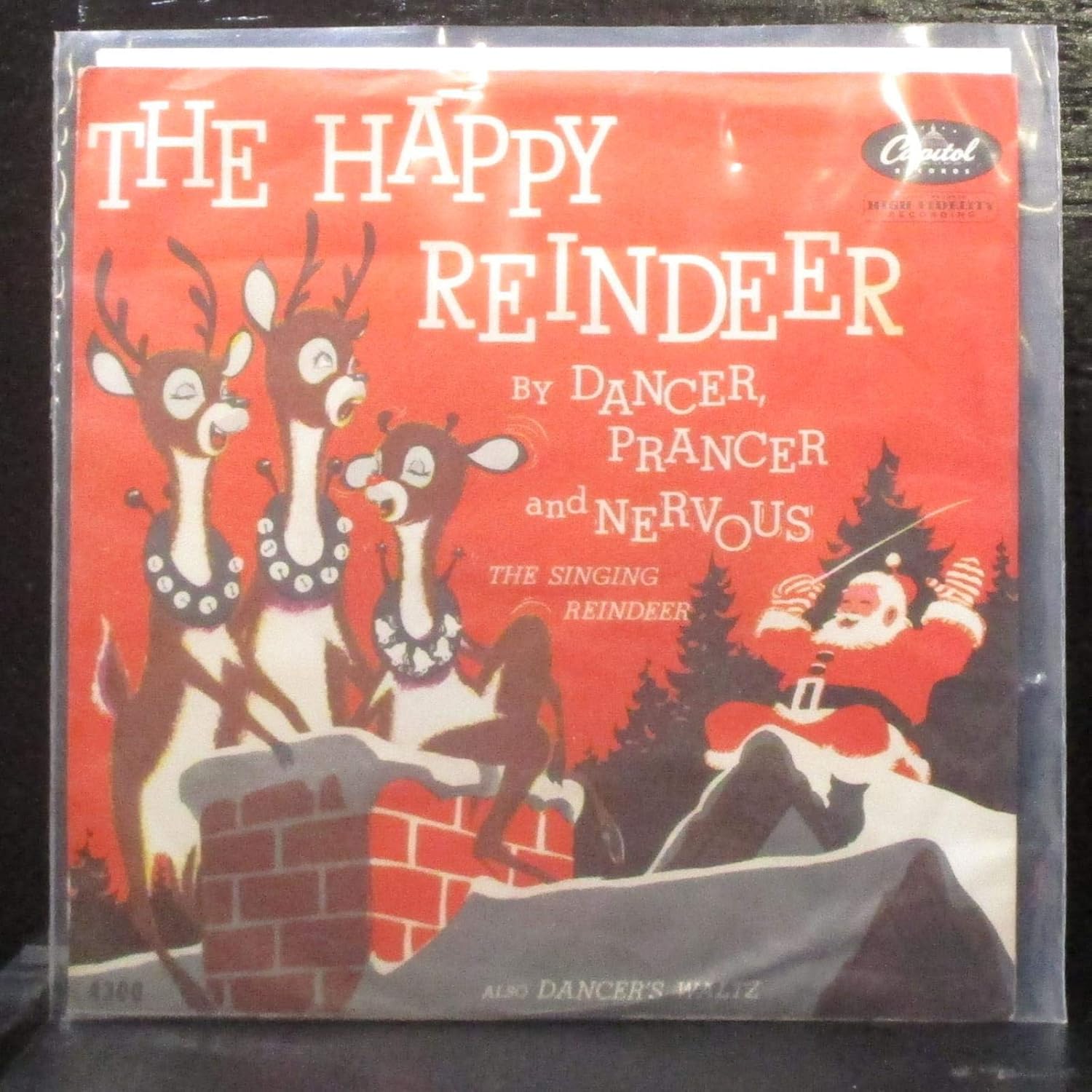 Dancer, Prancer & Nervous: The Singing Reindeer - the happy reindeer 45 ...