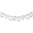Amazon.com: Gems Glitter Banner, Gemstone Themed Birthday Party Decor ...