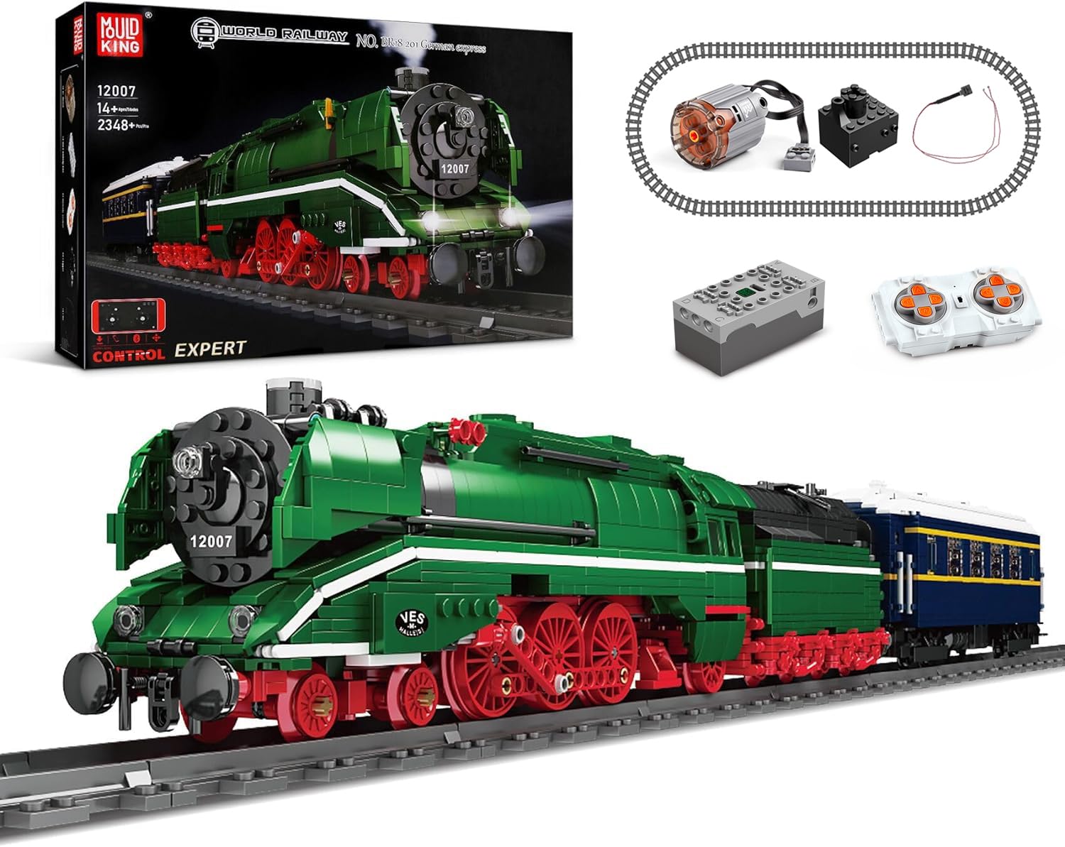 Mould King 12007 German Express Train Building Block Kits Model, MOC ...