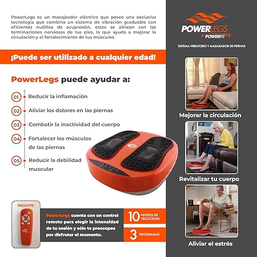 Power Legs Vibration Plate Foot Massager Platform with Rotating ...