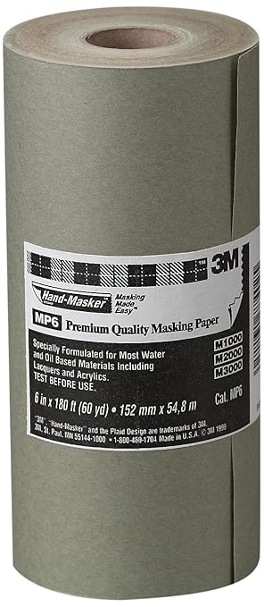 3M 3M Hand-Masker Premium Quality Masking Paper, 6-Inch x 60-Yard by 3M ...