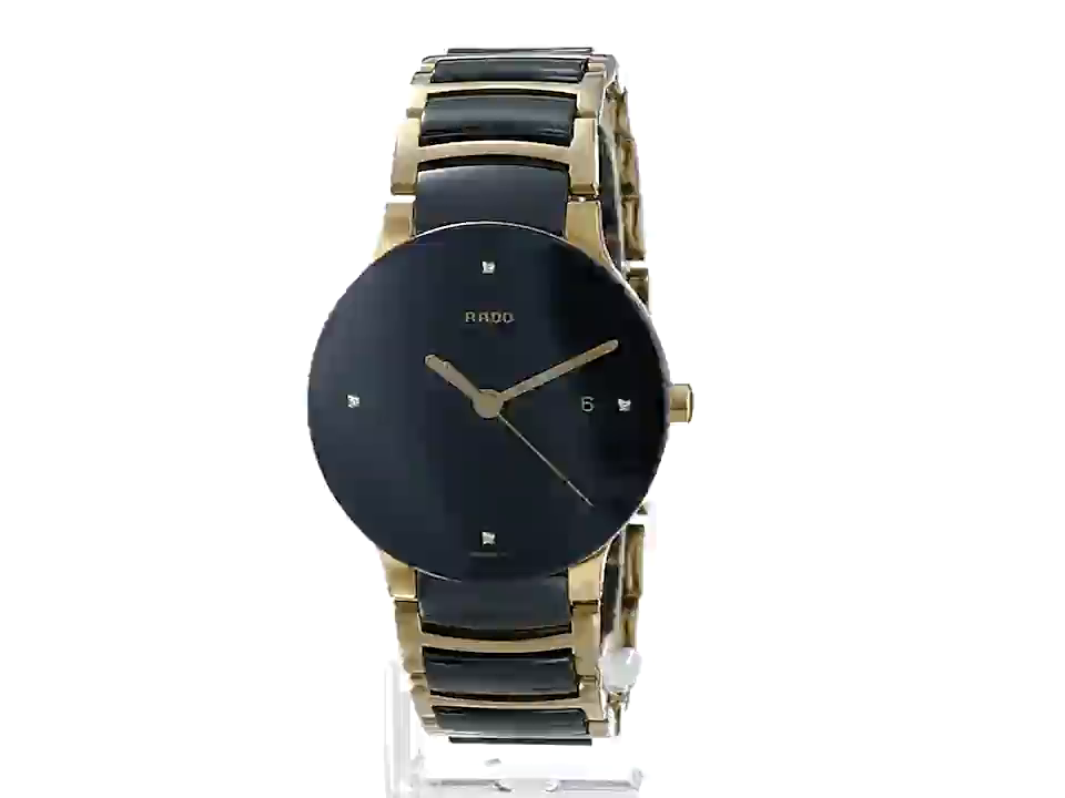 Rado Men’s R30929712 Centrix Jubile Gold Plated Stainless Steel ...