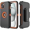Amazon.com: TASHHAR Phone Case for iPhone 15 Plus Case,Heavy Duty Hard Shockproof Armor ...
