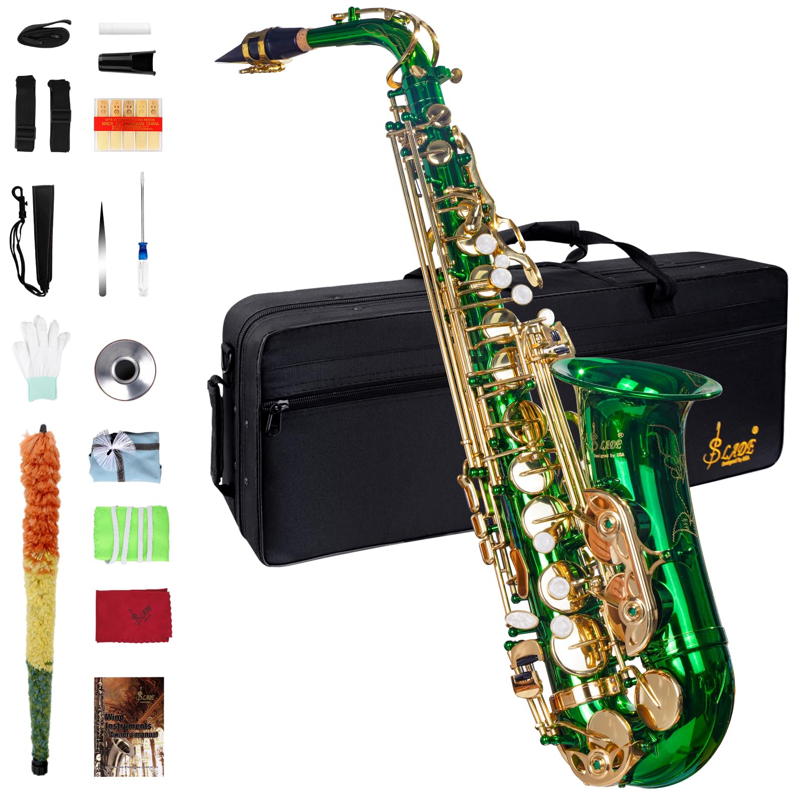 SLADE Saxophone Eb Alto Saxophone for Beginner Students, Saxaphone ...